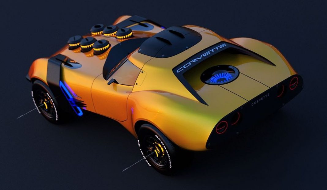 Chevrolet "Cyberpunk Corvette" Rendered as Updated C3 with Supercar Styling