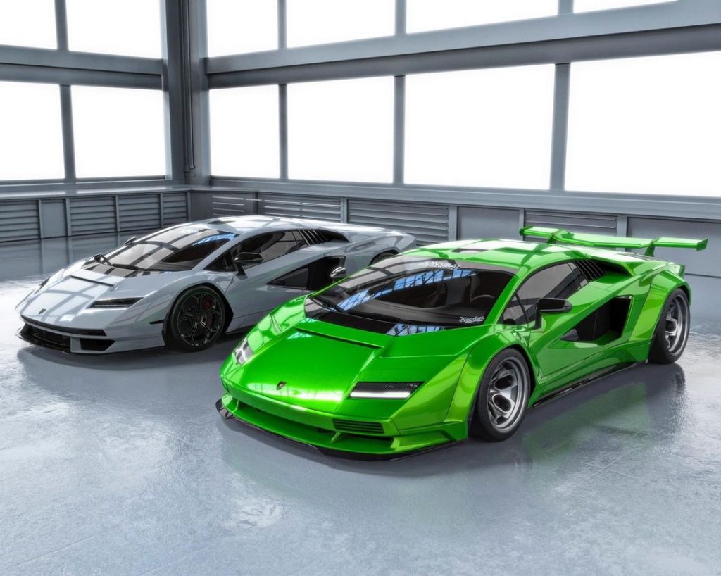 2022 Lamborghini Countach Redesign Shows Big Wing and Arches For Vivid ...