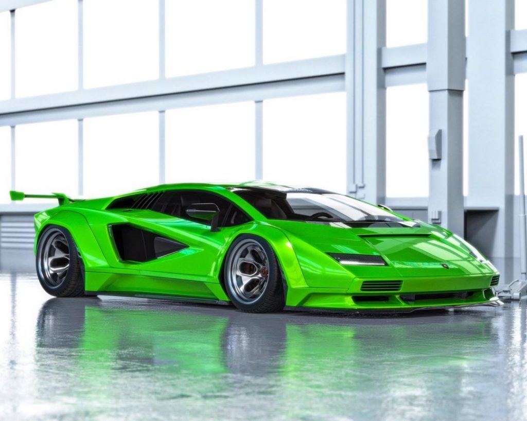 2022 Lamborghini Countach Redesign Shows Big Wing and Arches For Vivid ...