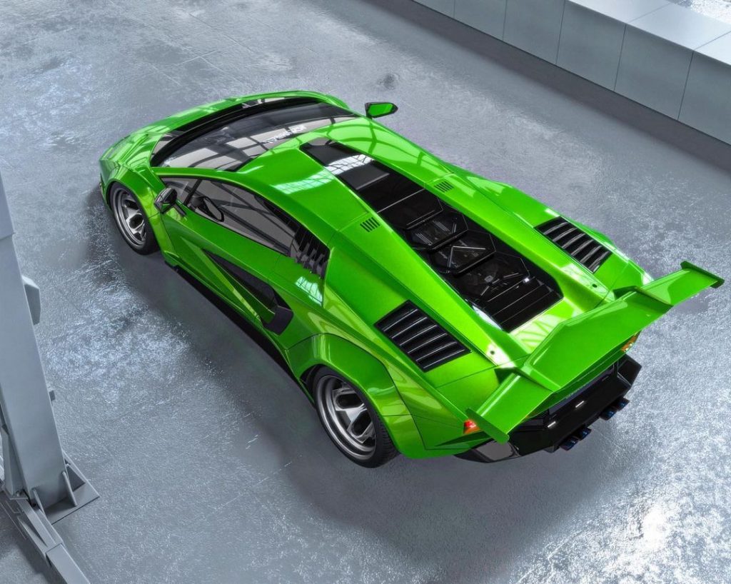 2022 Lamborghini Countach Redesign Shows Big Wing and Arches For Vivid ...