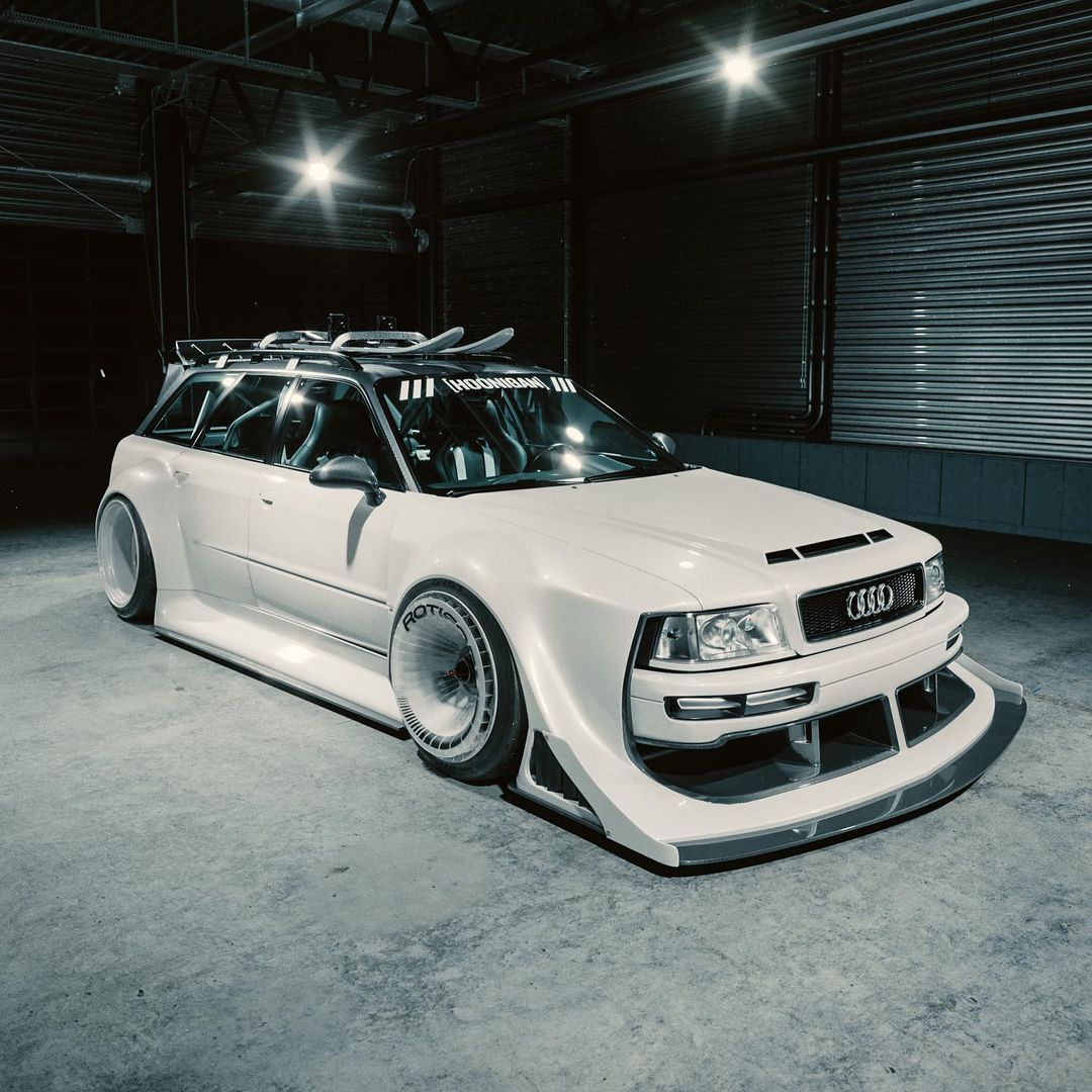 Widebody Audi RS2 "White Wolf" Is a Hoonigan quattro Wagon Tribute