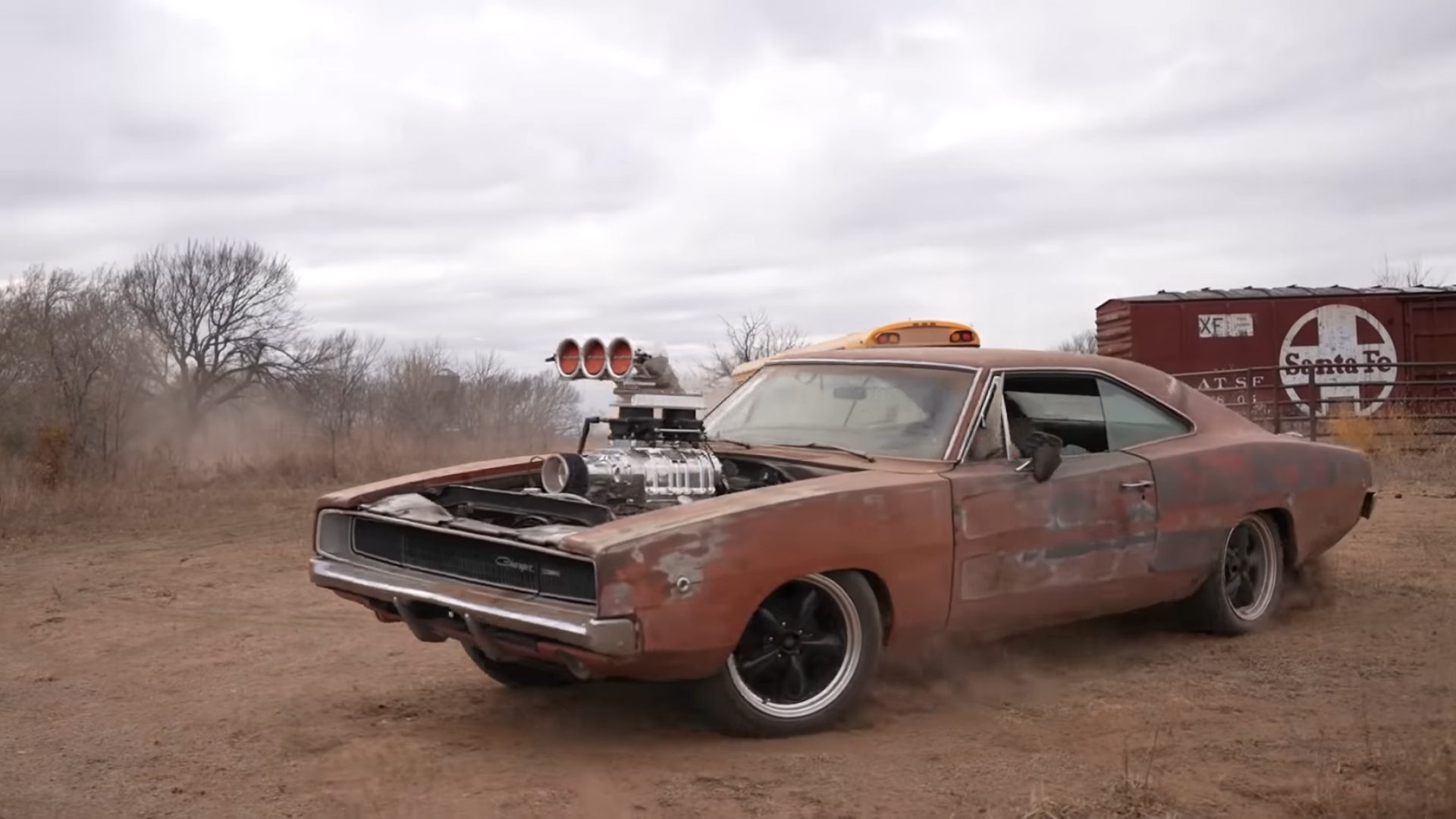 Rusty 1968 Dodge Charger Gets Crazy Supercharger After Sitting for 35 Years