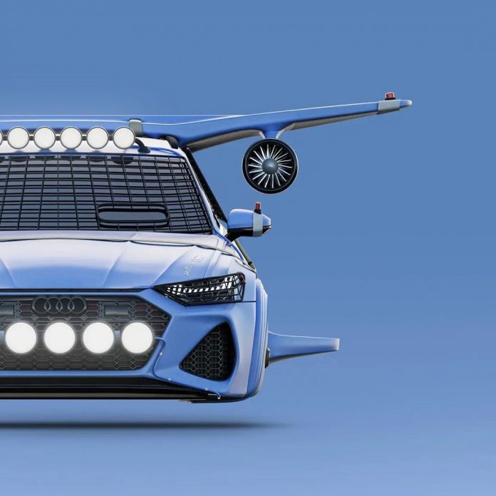 Flying Audi RS6 Digitally Enjoys Maiden Voyage Thanks to Winglet Kit