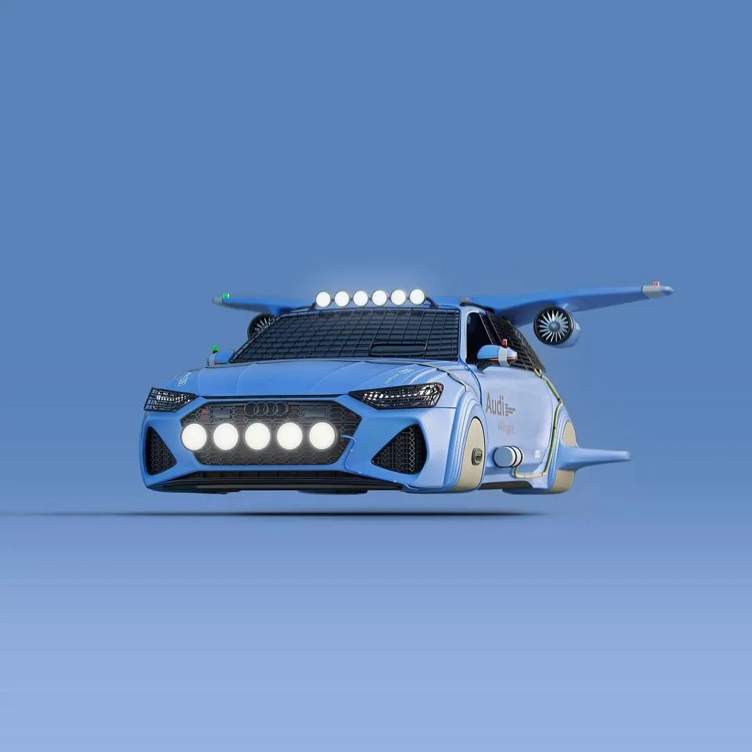 Flying Audi RS6 Digitally Enjoys Maiden Voyage Thanks to Winglet Kit