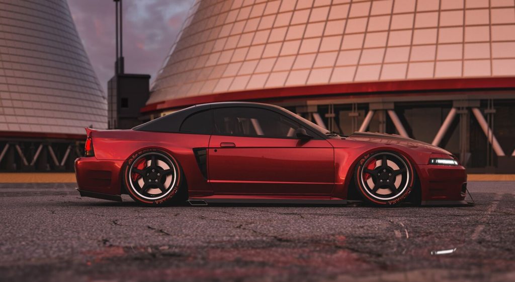 Ford Mustang Cobra R Gets JDM Widebody Look in SN95 Epic Rendering