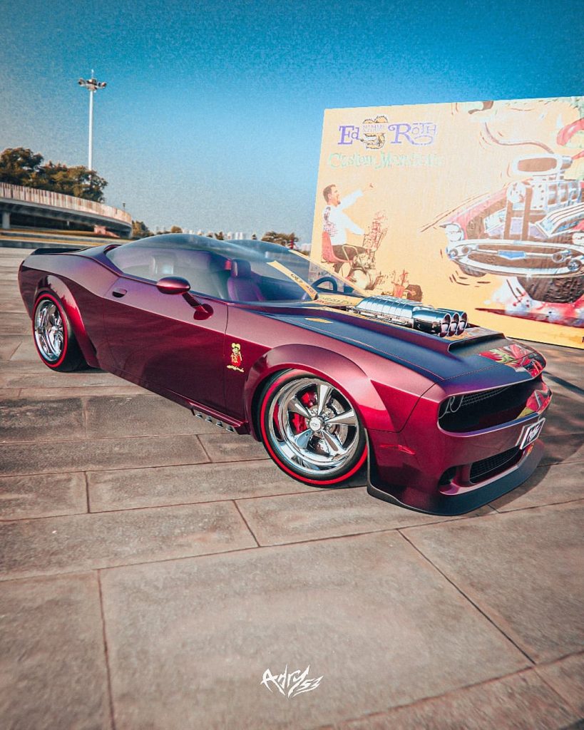 Dodge Challenger "Rat Fink" Has Double-Bubble Roof, Side-Exit Exhaust