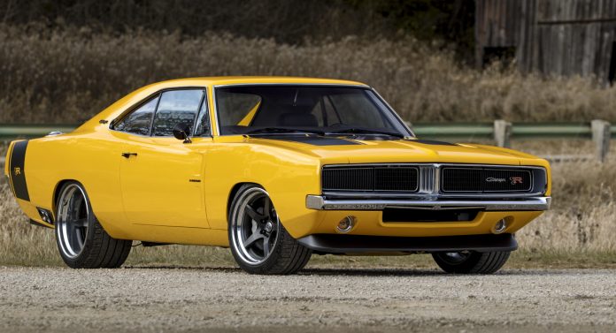 Yellow 1969 Dodge Charger "Captiv" Packs Hellcat V8 and Ringbrothers Mods