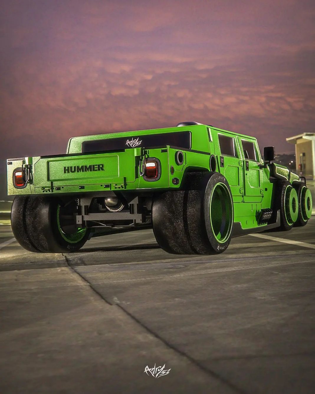 Hummer 6x6 "Goliath for Glory" Is a Demolition Racer Rendering