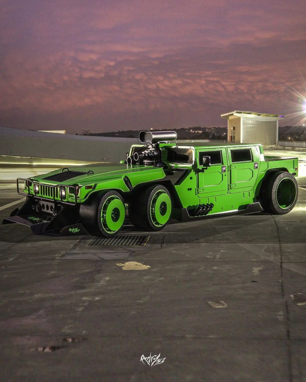 Hummer 6x6 "Goliath for Glory" Is a Demolition Racer Rendering