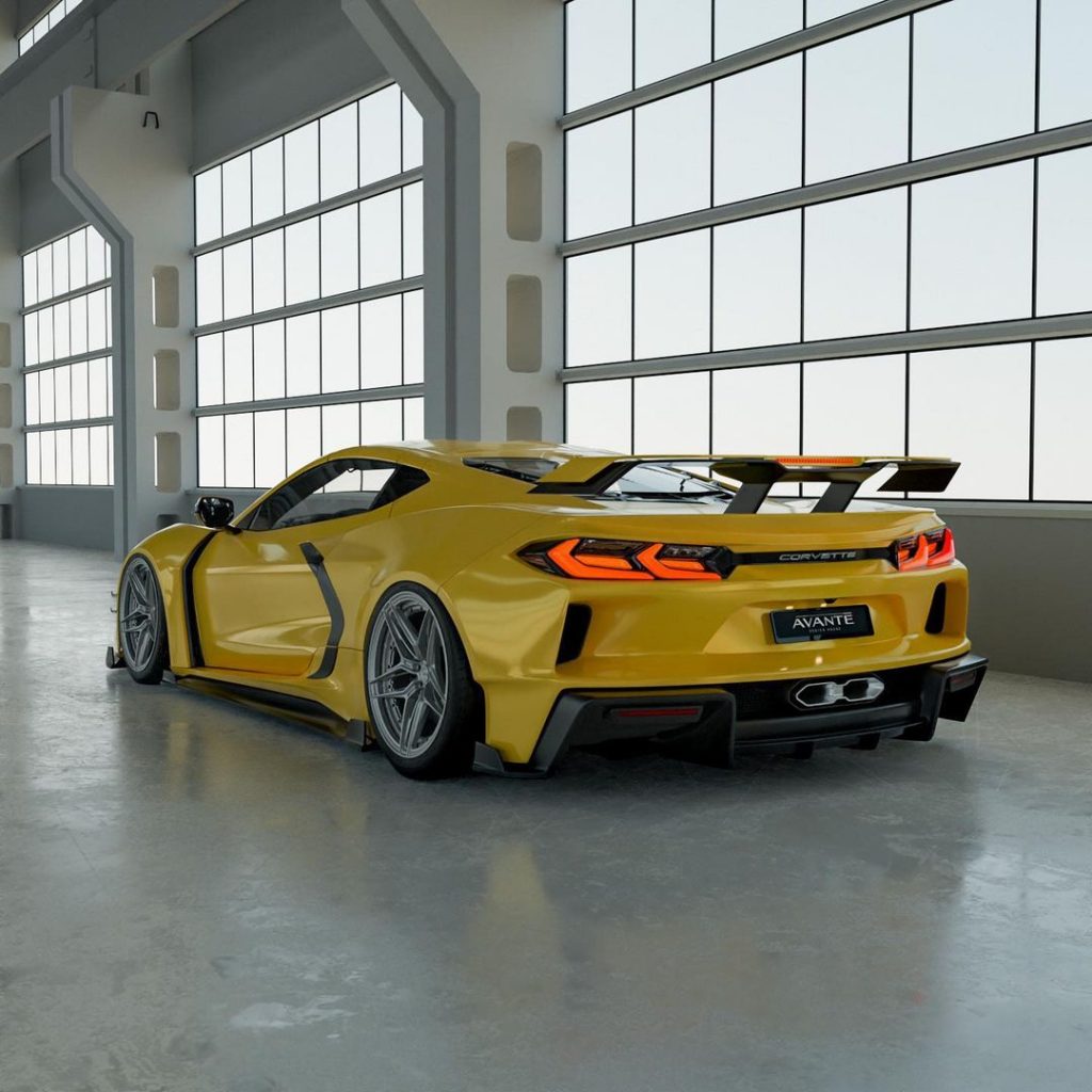 C8 Corvette With C7 Stingray Front Design Is an Avante Widebody Render