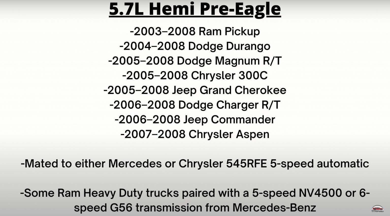 5.7L HEMI V8 Comparison: 2003-2008 Pre-Eagle vs. 2009+ Eagle and Common ...