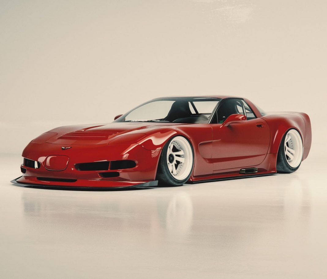 Kyza Creates Chevy Corvette C5-R "Street Edition" of His Widebody Dreams