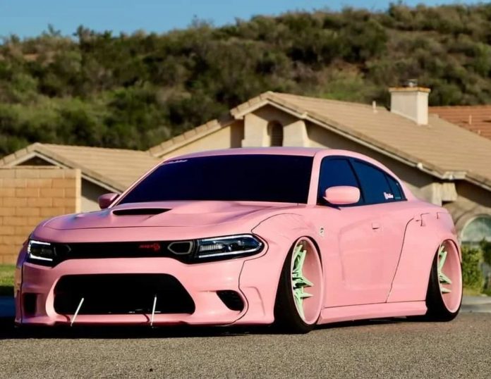 Shirokai Dodge Charger "Pink Flamingo" Flexes Widebody on Tiffany Blue ...