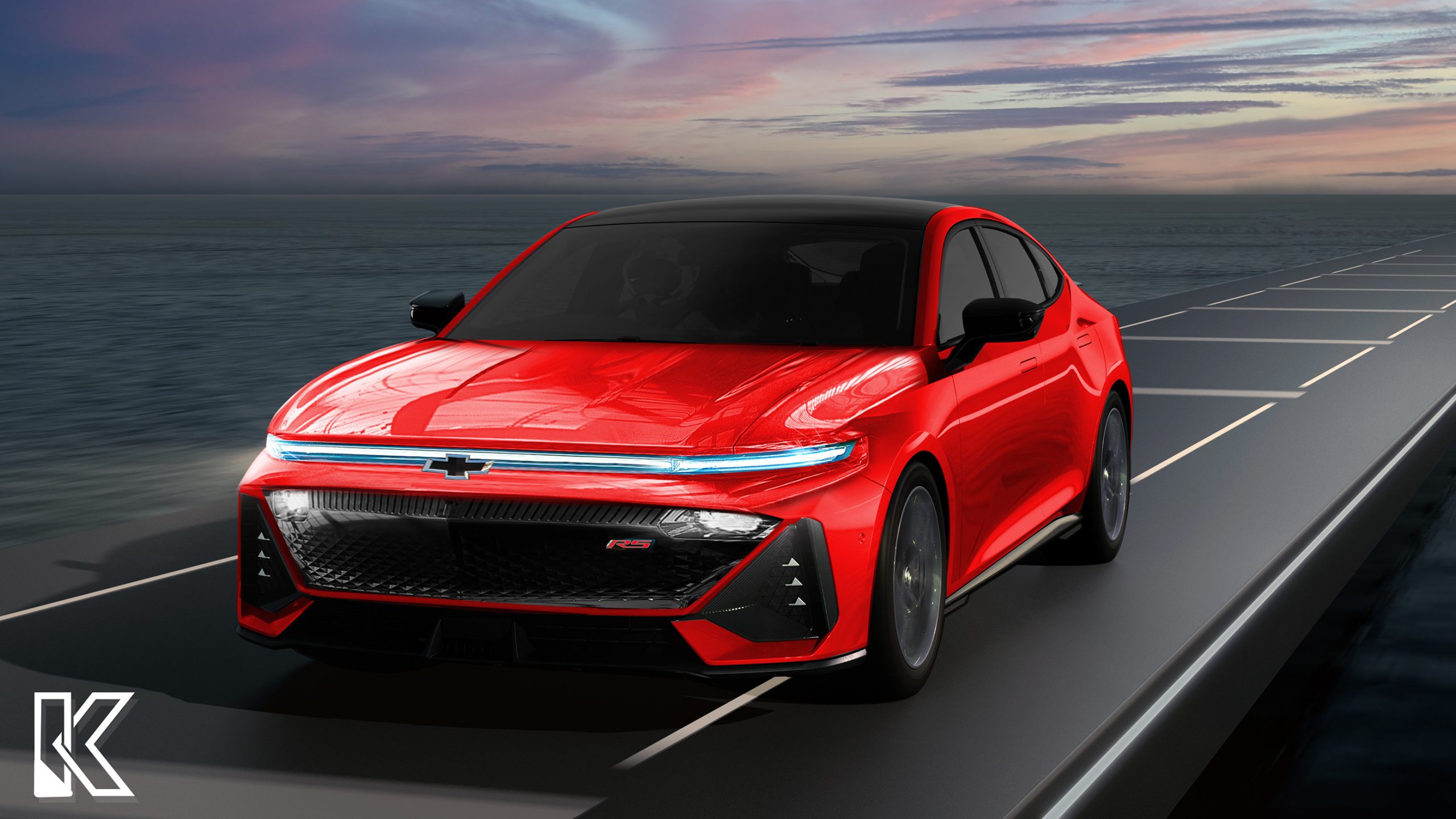 Next-Gen Chevrolet Camaro Shows Electric Sedan Form in Quick Rendering