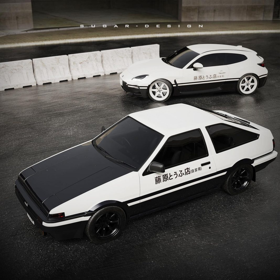 2022 Toyota GR86 "Initial D Hatchback" Is a Tofu Delivery Rendering