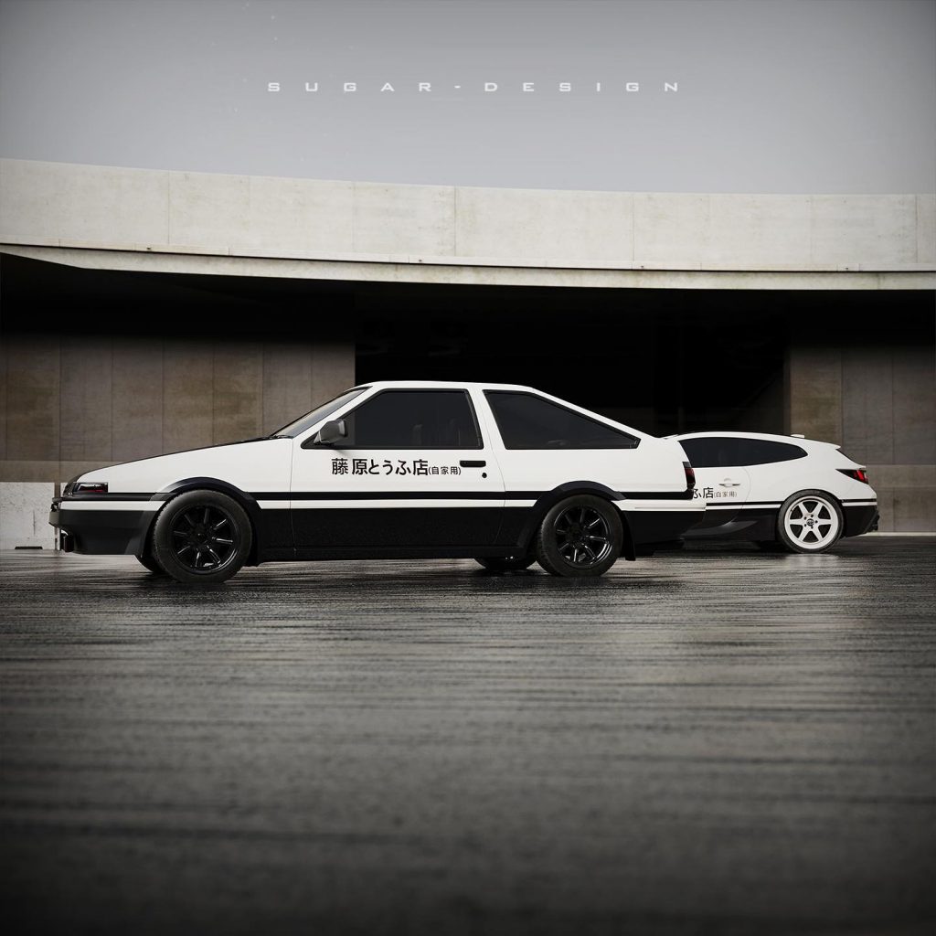 2022 Toyota GR86 "Initial D Hatchback" Is a Tofu Delivery Rendering