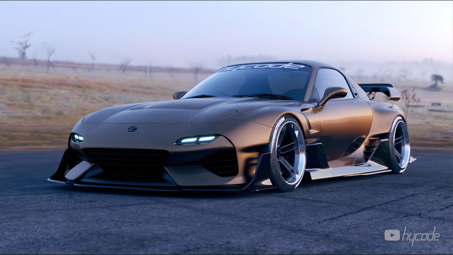 Mazda RX-7 Widebody Rendering by Hycade Looks Like a JDM Supercar