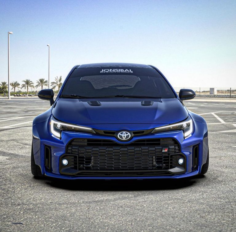 First Production Widebody for Toyota GR Corolla Gets Blue-and-Gold STI ...