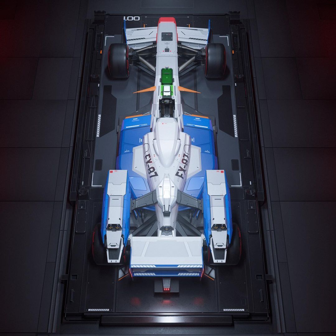 Gundam F1 Car Is a V10 Mobile Suit with Nostalgic Colors in Detailed ...