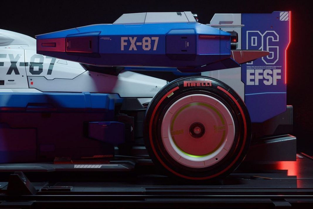 Gundam F1 Car Is a V10 Mobile Suit with Nostalgic Colors in Detailed ...