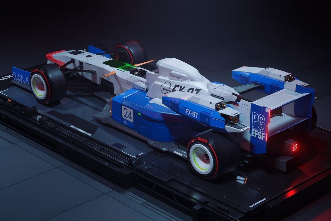 Gundam F1 Car Is a V10 Mobile Suit with Nostalgic Colors in Detailed ...