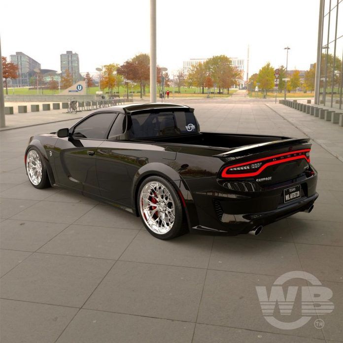 Dodge Charger Hellcat Widebody Pickup Truck Is the Modern Rampage CGI ...