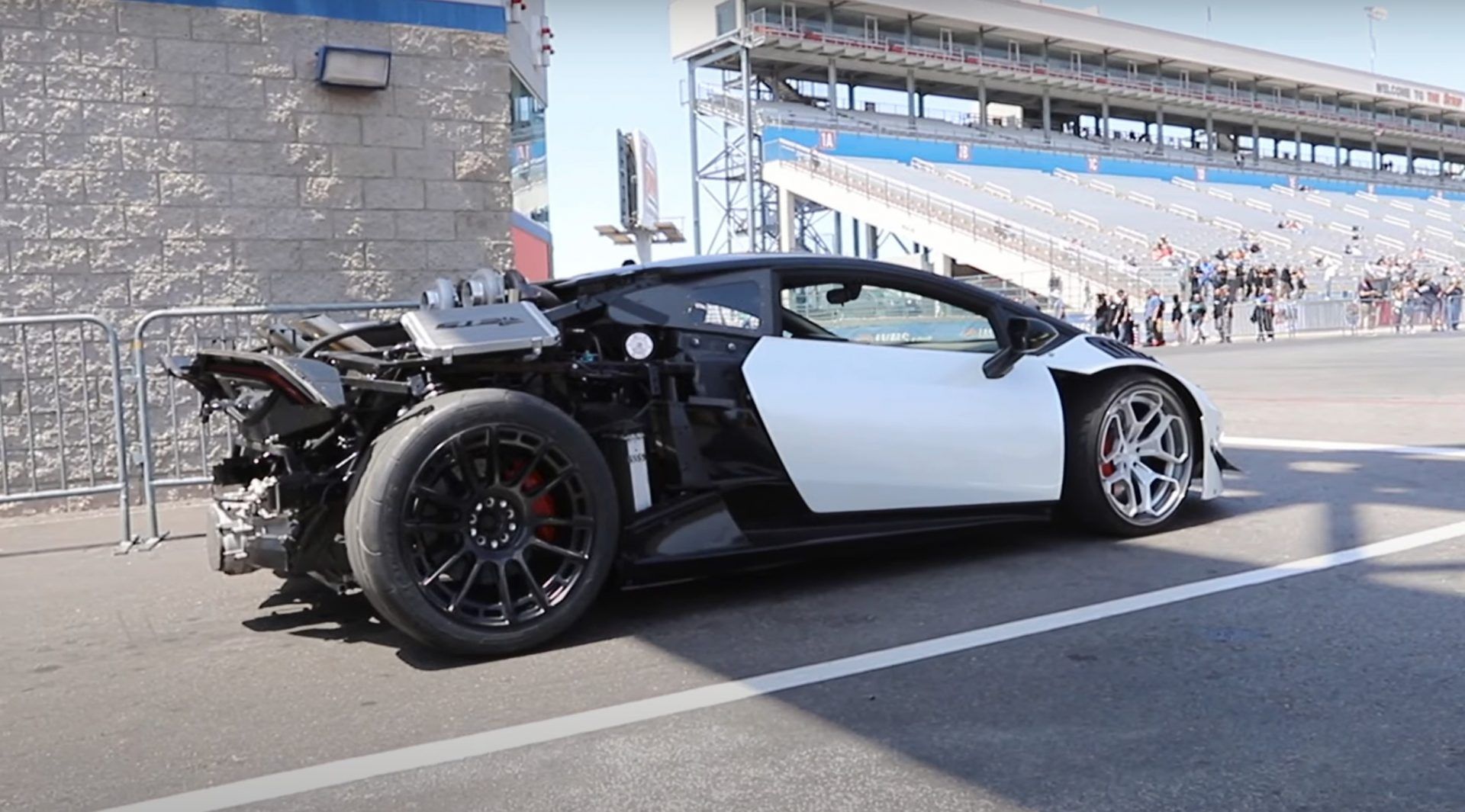 Twin-Turbo, LS-Swapped Manual Lamborghini Huracan Hits Drag Strip as ...