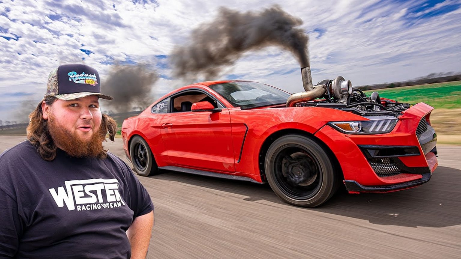 Diesel-Powered Ford Mustang Goes on Road Trip, Rolls Coal at the Track