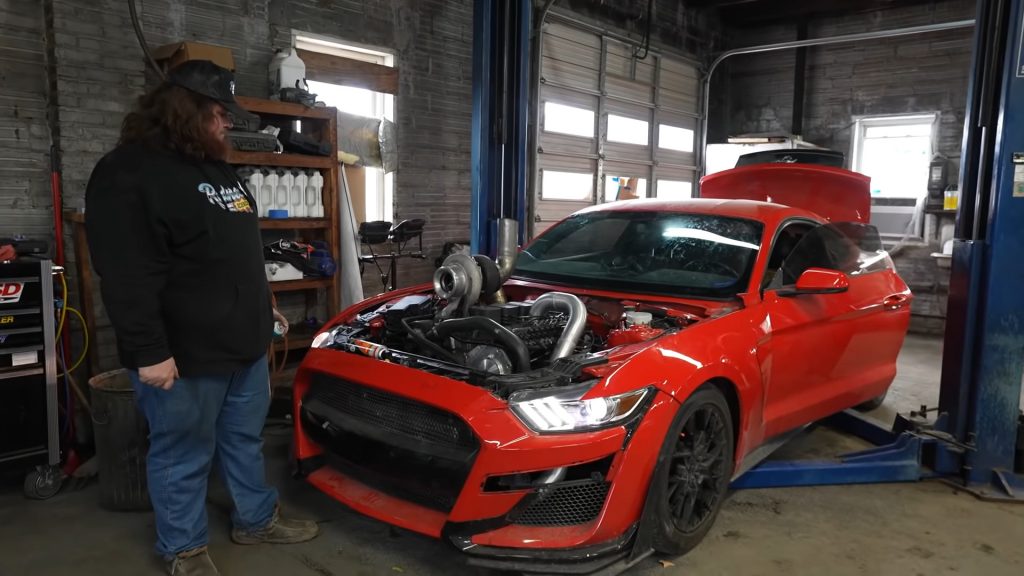 Diesel-Powered Ford Mustang Goes on Road Trip, Rolls Coal at the Track