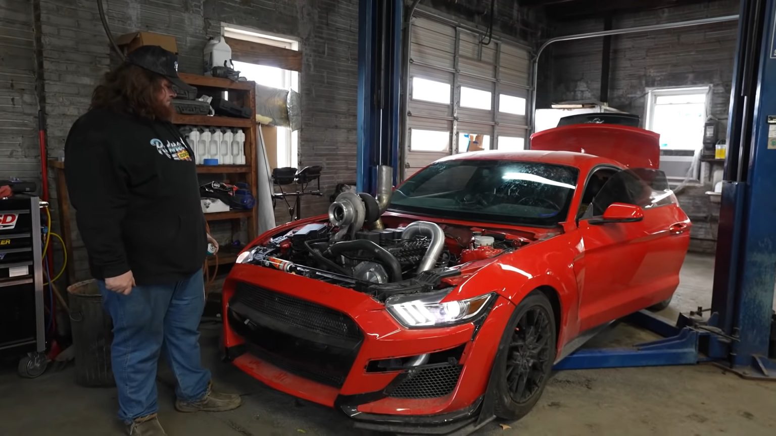 Diesel-Powered Ford Mustang Goes on Road Trip, Rolls Coal at the Track
