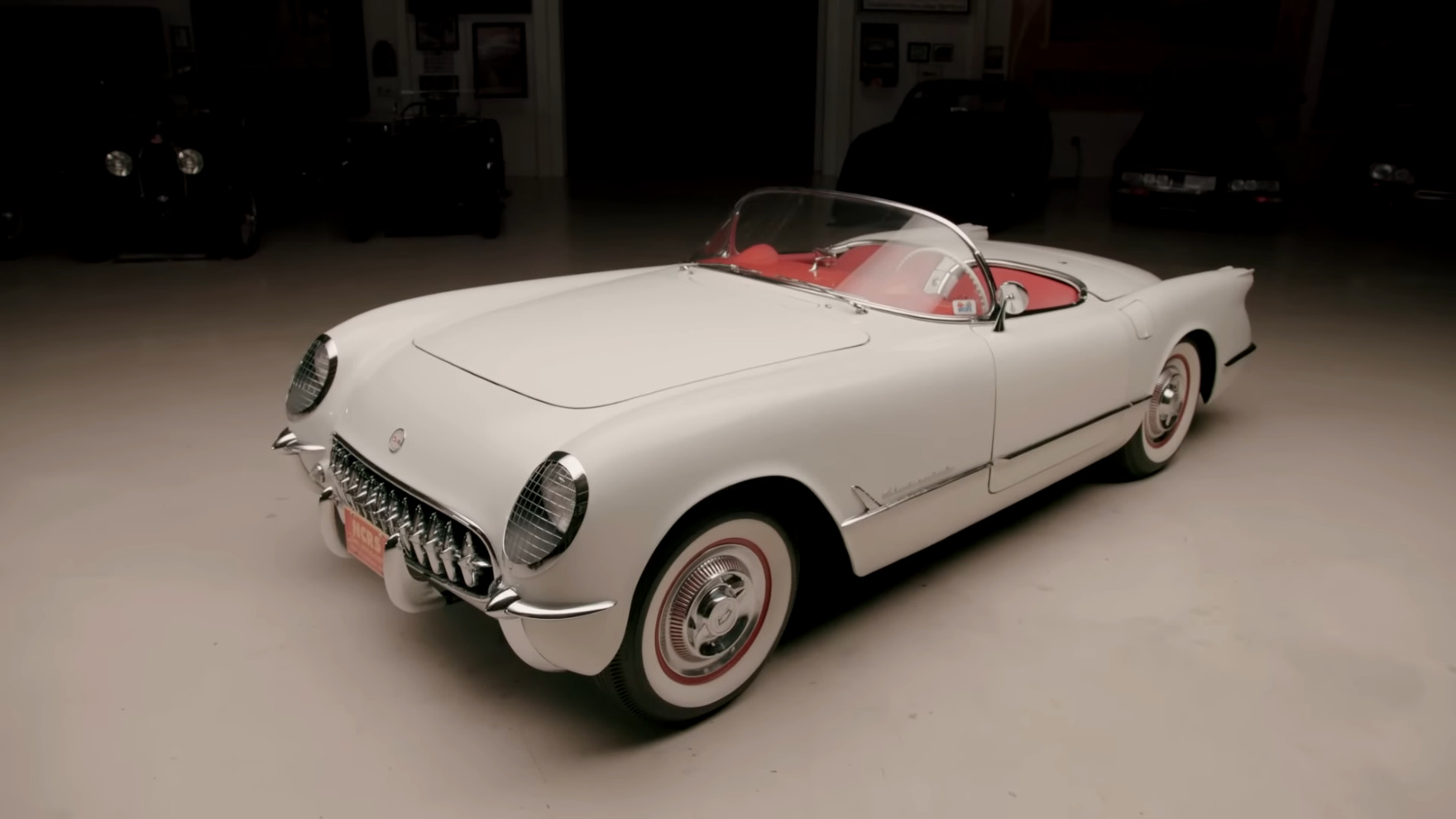 Jay Leno Drives First Production 1954 Corvette Defends Blue Flame Engine