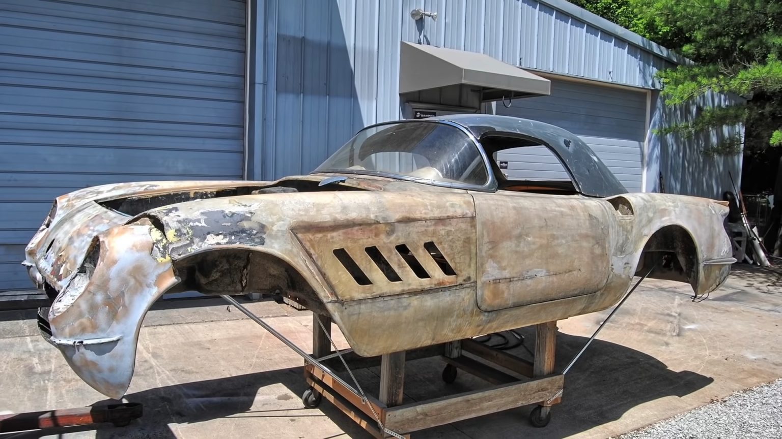 Rare 1954 Corvette Styling Prototype Has Corvair Trunk and Bel Air Grille