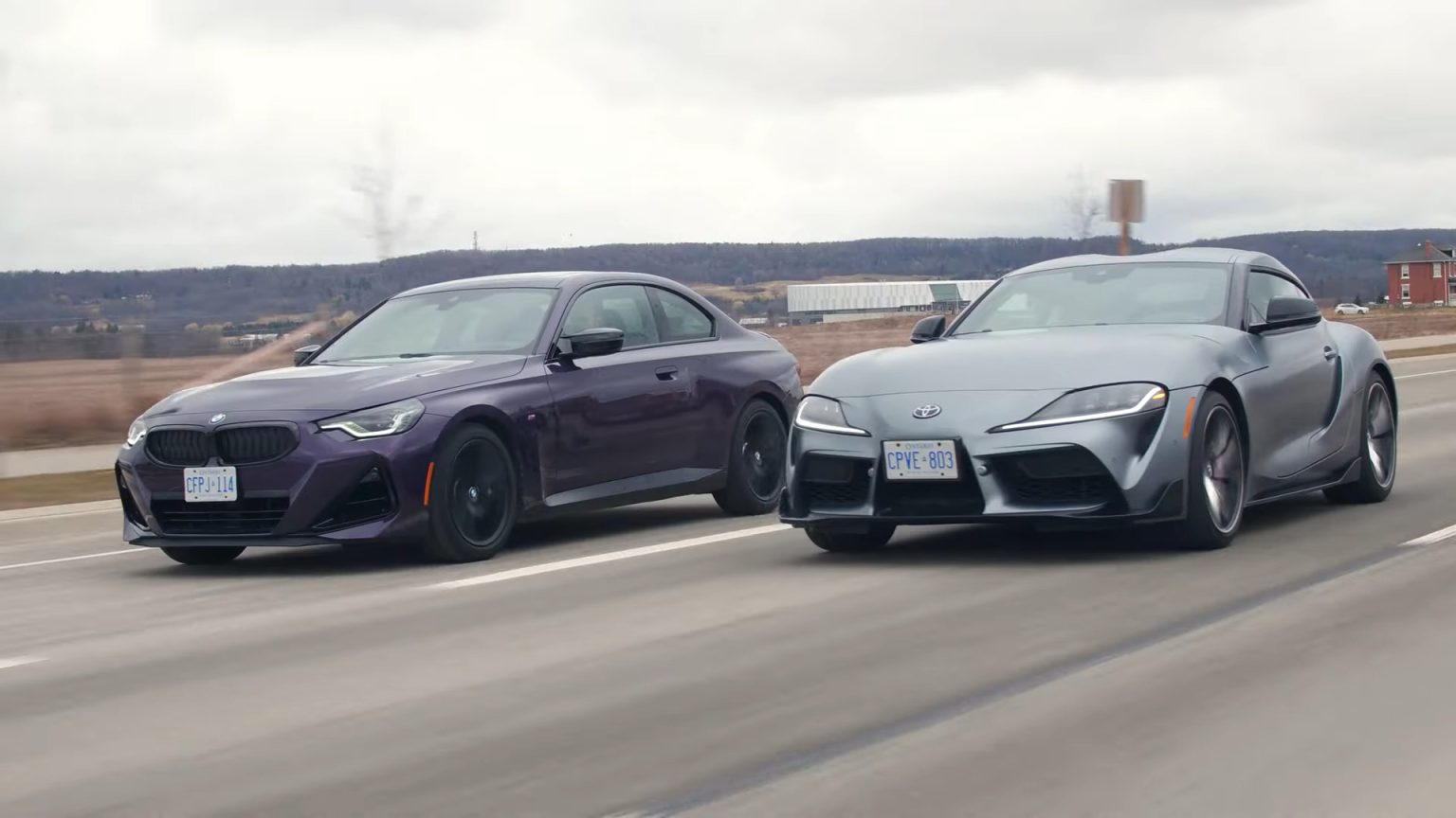 2022 Toyota Supra Takes on AWD BMW M240i, They Have Matching B58 Engine ...