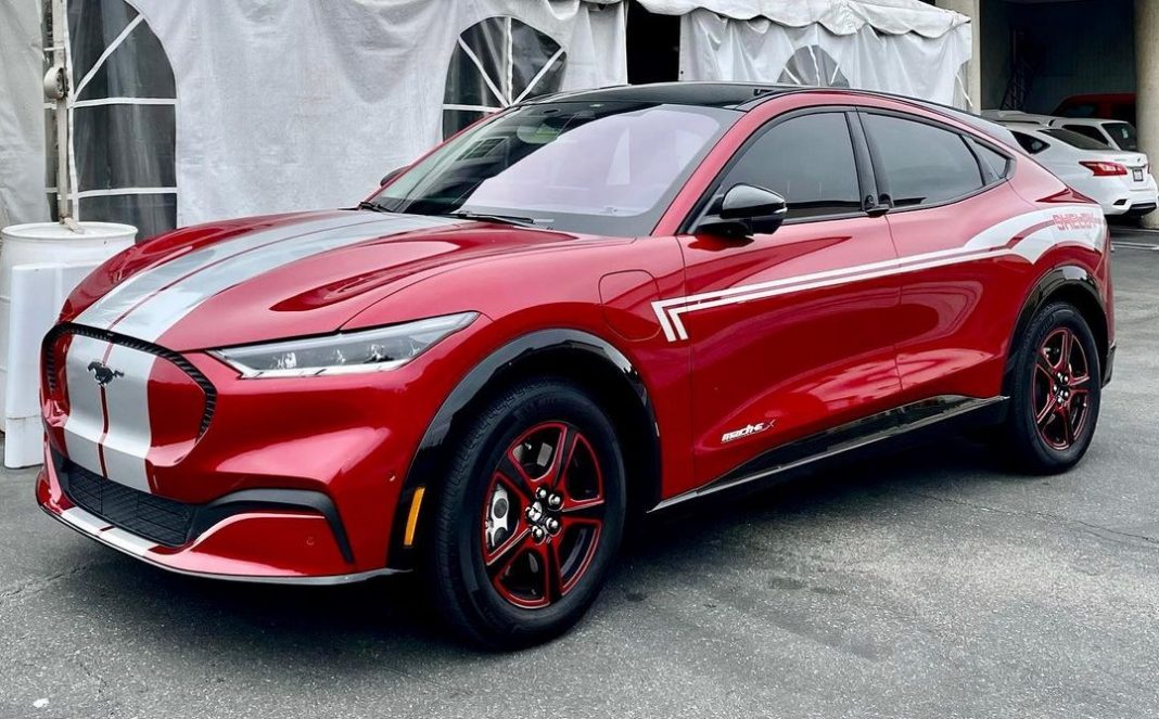 Red Shelby Mustang Mach-E Spotted in California, Looks Like a Trick