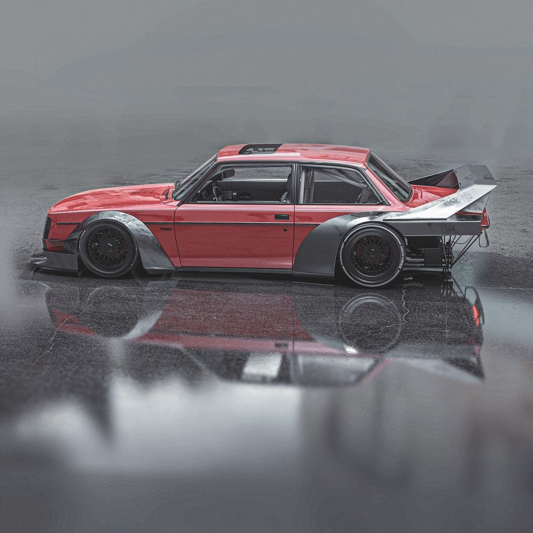 Mid-Engined Volvo 242 Turbo "Tetris Racer" Has All the Digital Downforce
