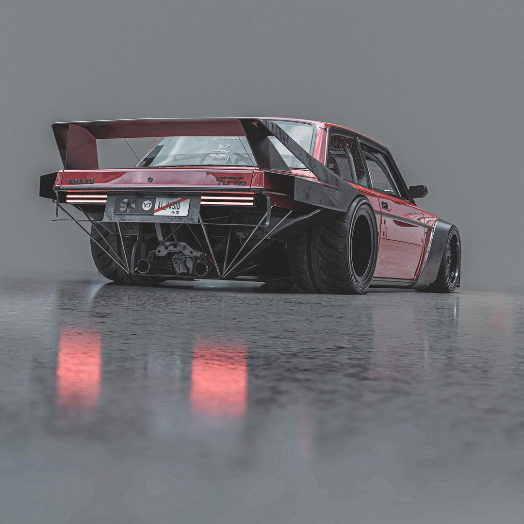 Mid-Engined Volvo 242 Turbo "Tetris Racer" Has All the Digital Downforce