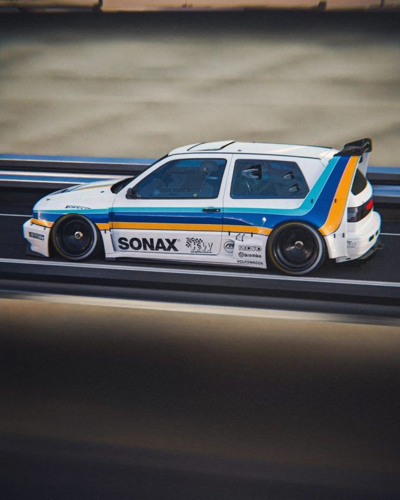 Tesla-Swapped Mk3 Volkswagen Golf Looks Like a German Rally Restomod
