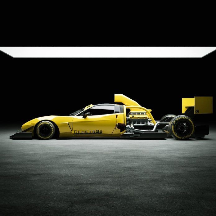 F1-Chopped C6 Corvette Z06 Rises as SEMA-Worhty Mid-Engined Chevy CGI