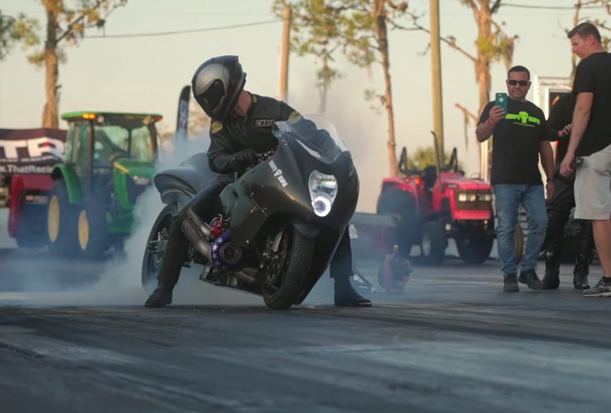 750 HP Turbo Suzuki Hayabusa Street Bike Hits the Drag Strip, Rider ...