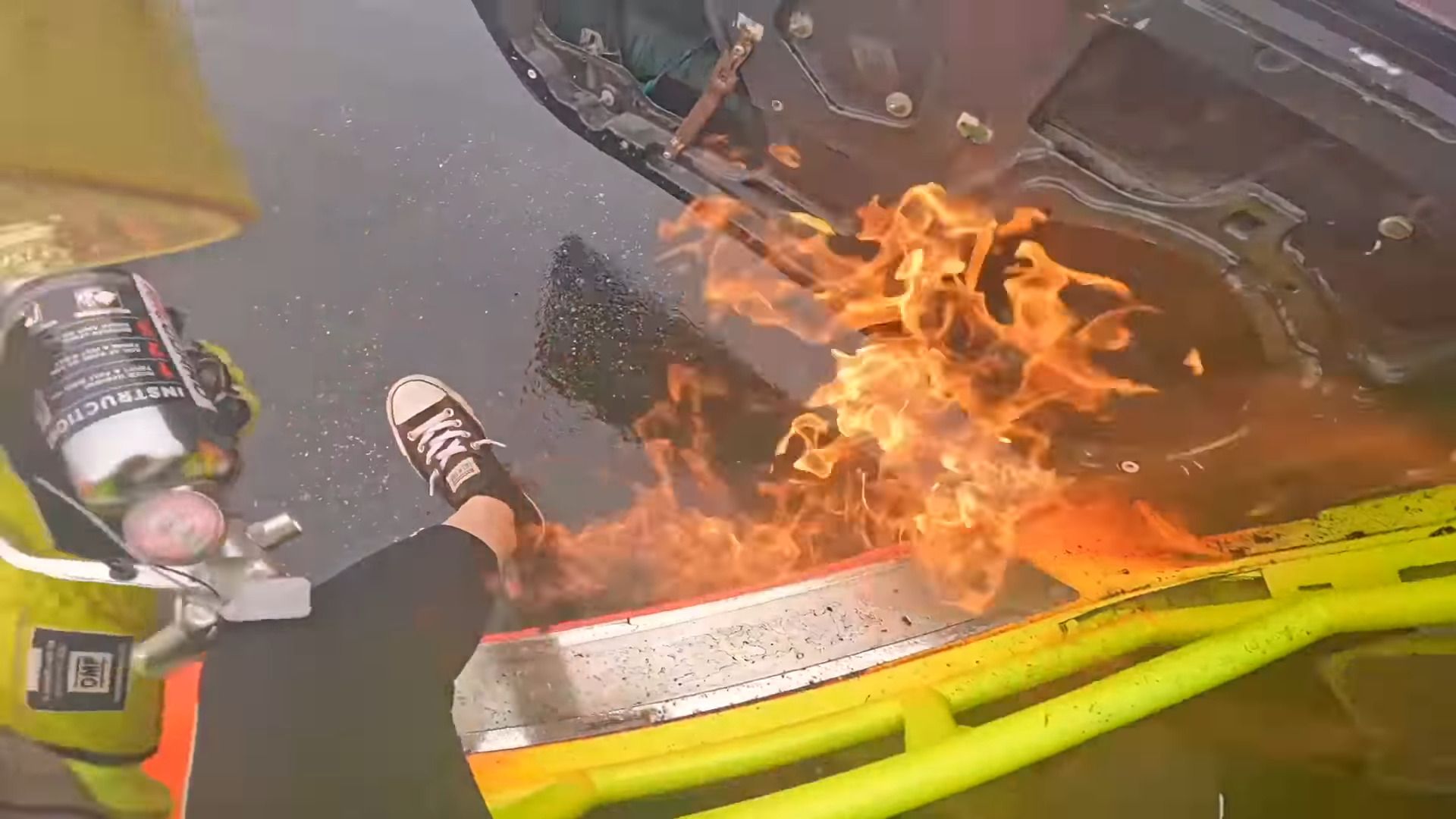 Collete Davis' C6 Drift Corvette Bursting into Flames Is Frightening to ...