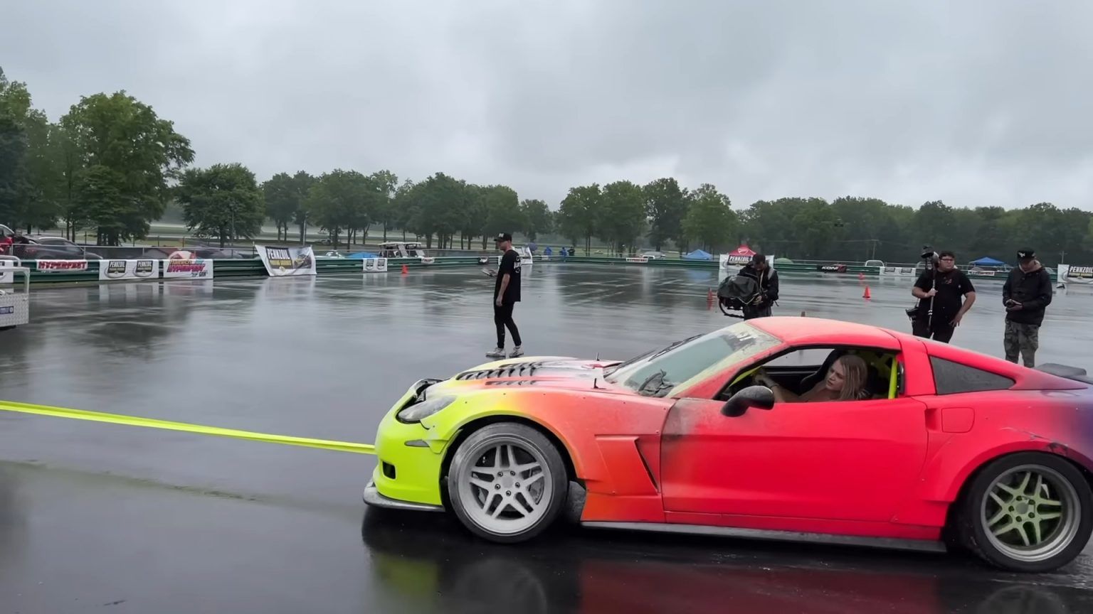 Collete Davis' C6 Drift Corvette Bursting into Flames Is Frightening to ...