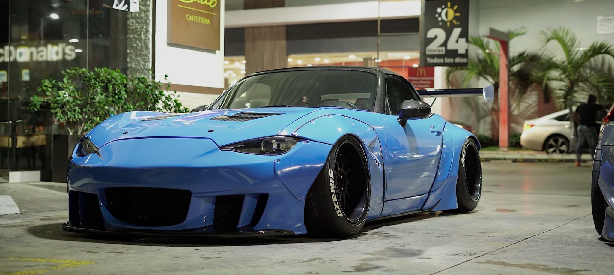 Widebody Mazda MX-5 Miata ND Rocket Bunny With Carbon Bits Meets Custom Pandem Honda S2000