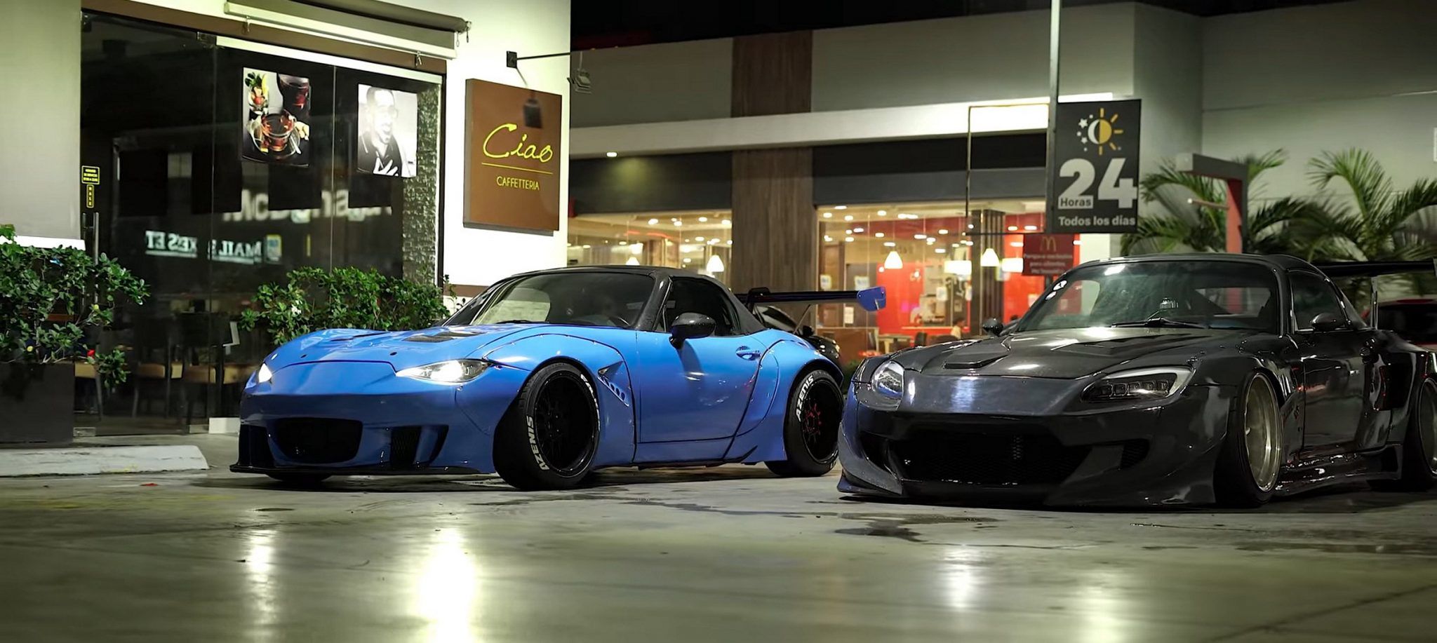 Widebody Mazda MX-5 Miata ND Rocket Bunny With Carbon Bits Meets Custom Pandem Honda S2000