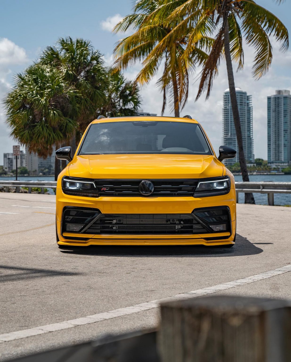Ginster Yellow Volkswagen Tiguan R-Line Slammed on Rotiform Wheels Has ...