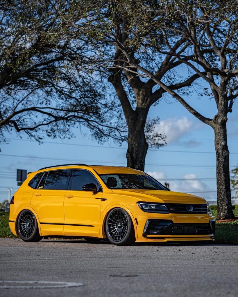 Ginster Yellow Volkswagen Tiguan R-Line Slammed on Rotiform Wheels Has ...