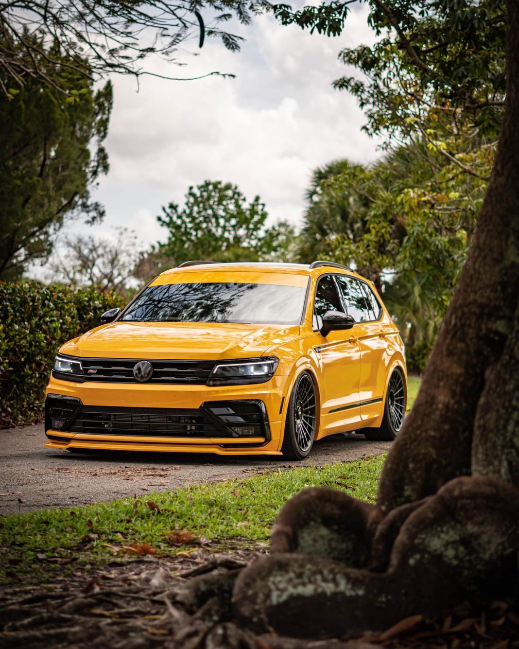 Ginster Yellow Volkswagen Tiguan R-Line Slammed on Rotiform Wheels Has ...