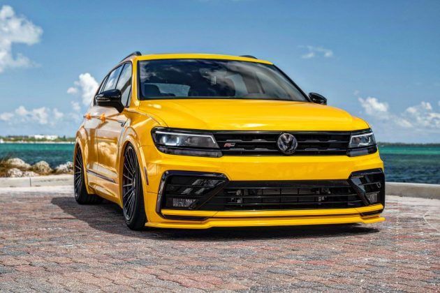 Ginster Yellow Volkswagen Tiguan R-Line Slammed on Rotiform Wheels Has ...
