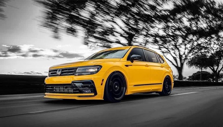 Ginster Yellow Volkswagen Tiguan R-Line Slammed on Rotiform Wheels Has ...
