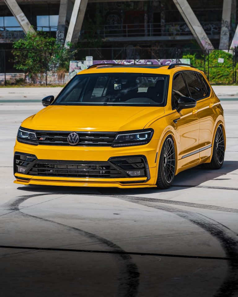 Ginster Yellow Volkswagen Tiguan R-Line Slammed on Rotiform Wheels Has ...