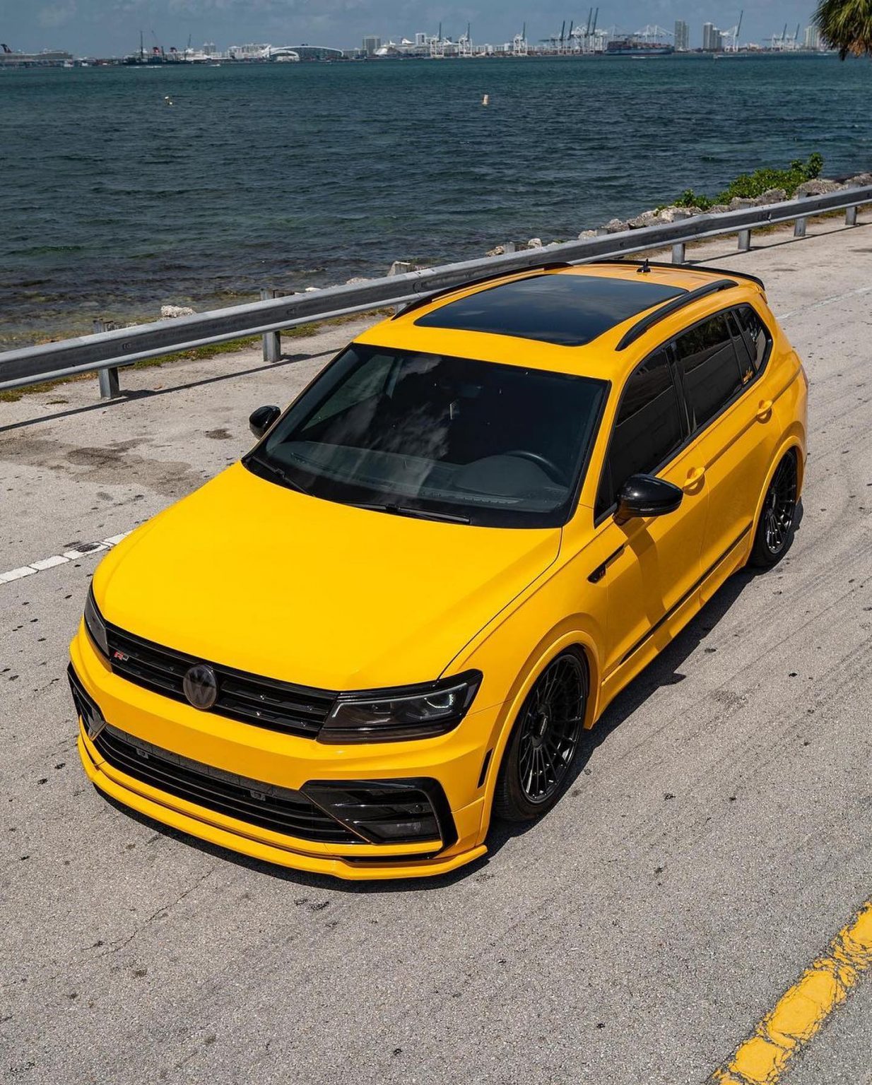 Ginster Yellow Volkswagen Tiguan R-Line Slammed on Rotiform Wheels Has ...